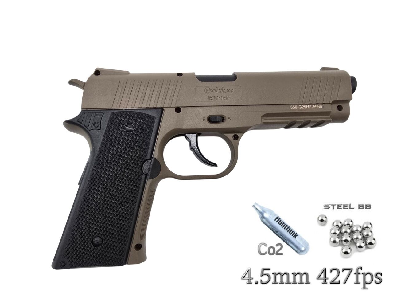 Rubino RBN-1911 Çöl Co2 4.5mm Havalı Tabanca | RUBINO | Havalı Tabanca