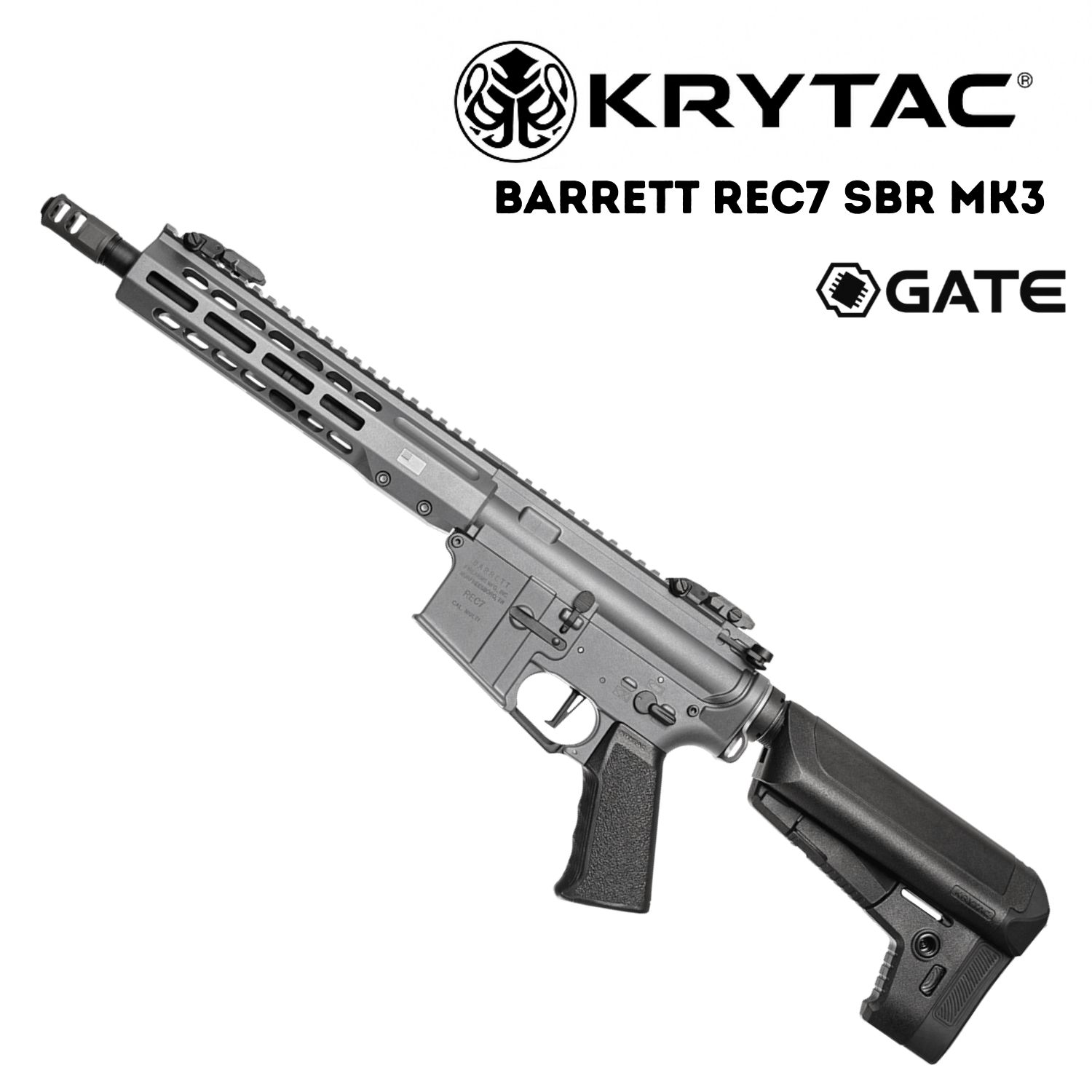 KRYTAC Barrett REC7 SBR MK3 GATE Tungsten AEG Airsoft Tüfek | KRYTAC ...