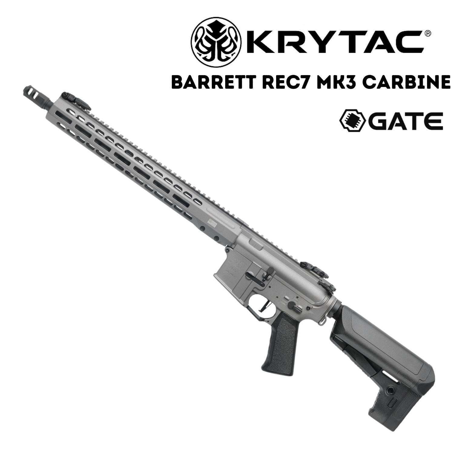 KRYTAC Barrett REC7 MK3 GATE Carbine Tungsten AEG Airsoft Tüfek ...